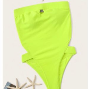 Swim | One Piece Neon Green Bathing Suit | Poshmark